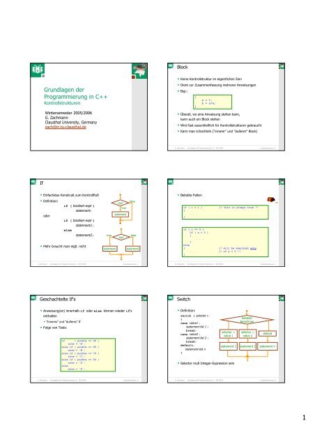 Grundlagen der Programmierung in C++