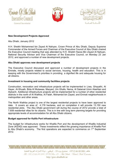 New Development Projects Approved