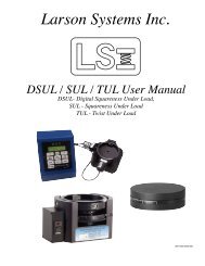 SDHT Series User Manual - Larson Systems Inc.