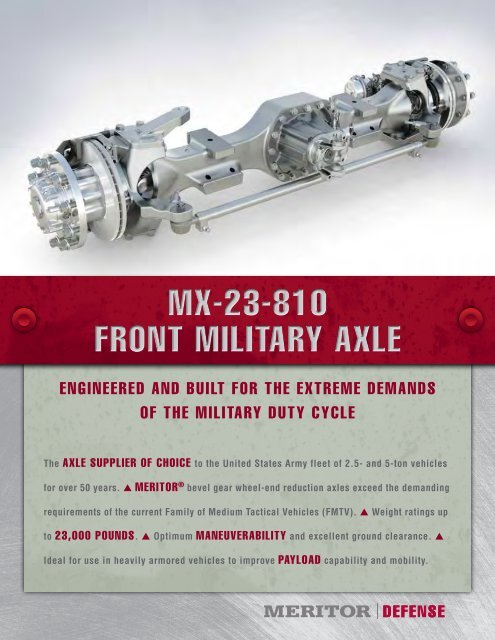 MX-23-810 Front Axle - Meritor