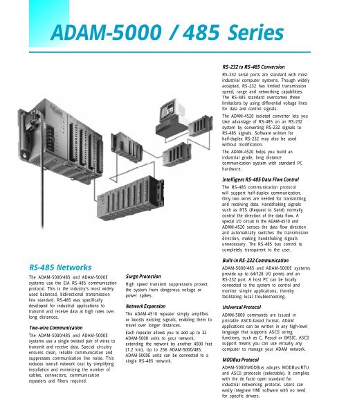 ADAM-5000 /485 Series