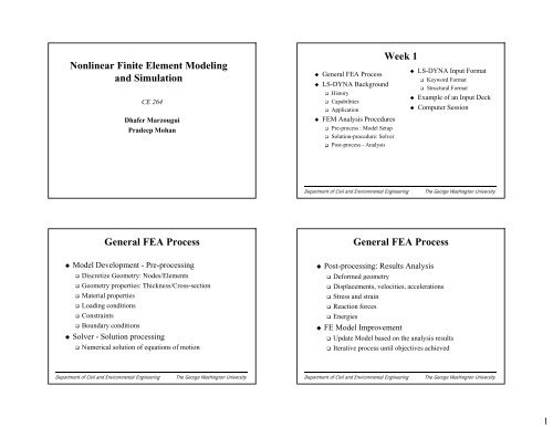 Nonlinear Finite Element Modeling and Simulation - George ... Nonlinear Finite Element Modeling and Simulation - George ...