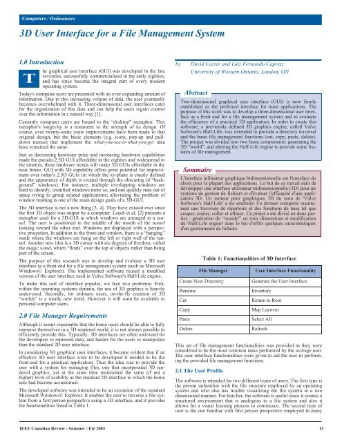 3D User Interface for a File Management System - IEEE