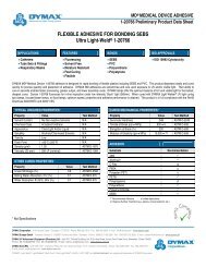 DYMAX 1181-M-GEL Medical Device Adhesive Product Data Sheet