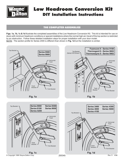 Low Headroom Conversion Kit