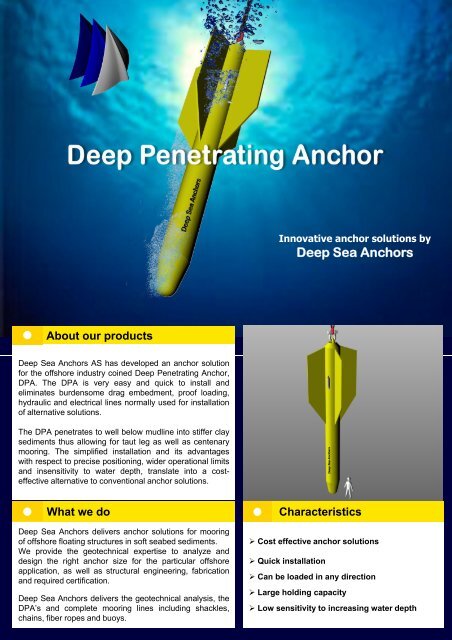Deep Sea Anchors