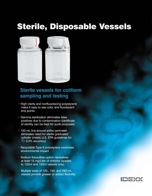 IDEXX Vessel Brochure - IDEXX Laboratories