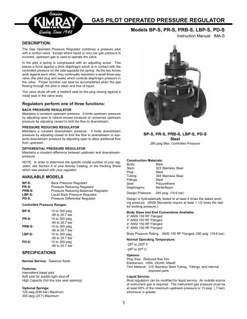 Gas Pilot Press. Reg. Steel - Home | Kimray Mobile