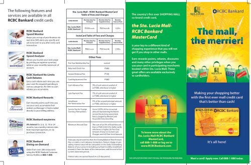 the Sta. Lucia Mall- RCBC Bankard MasterCard