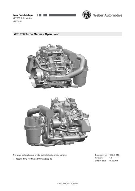 MPE 750 Turbo Marine - Open Loop