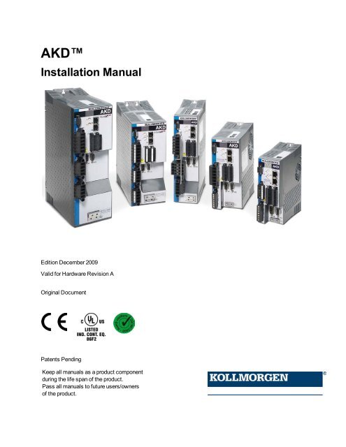 AKDâ ¢ Installation Manual - TG Drives