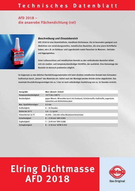 Elring Dichtmasse AFD 2018