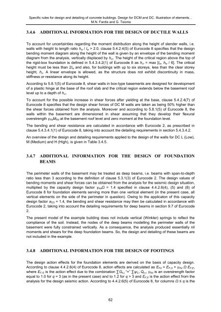 Specific rules for design