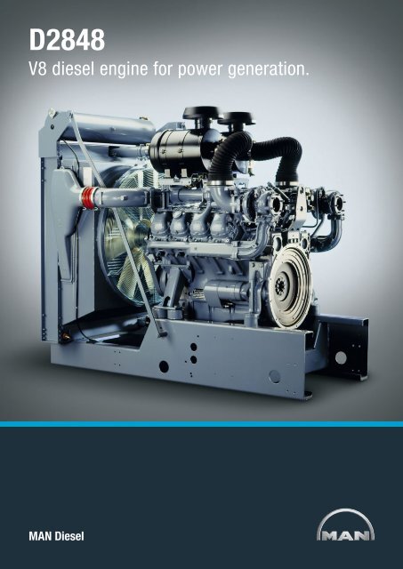 V8 diesel engine for power generation. - MAN Diesel & Turbo SE