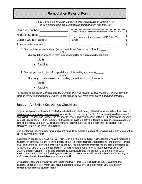 Remediation Referral Form