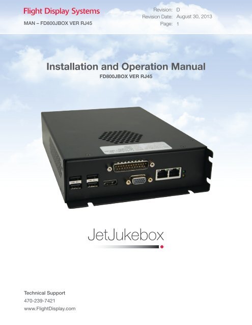 B FD800JBOX VER RJ45 - Flight Display Systems