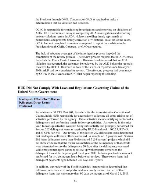 the President through OMB