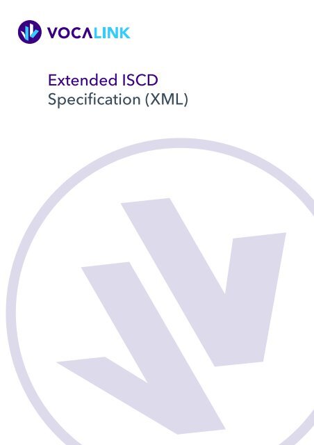 Extended ISCD - Specification (XML) - VocaLink