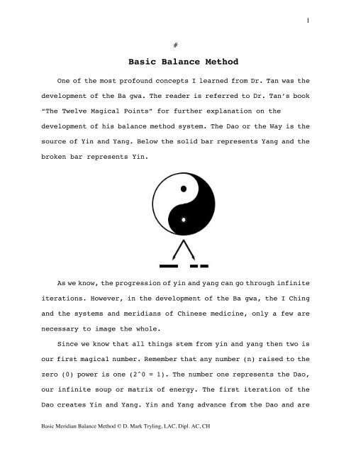 balance method.pdf - CatsTCMNotes