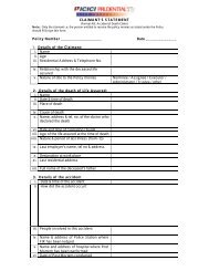 Group Gratuity Claim Form - ICICI Prudential Life Insurance
