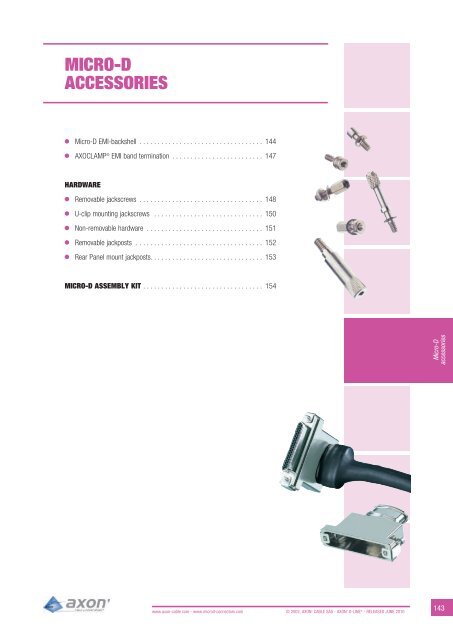 MICRO-D ACCESSORIES - Axon' Cable