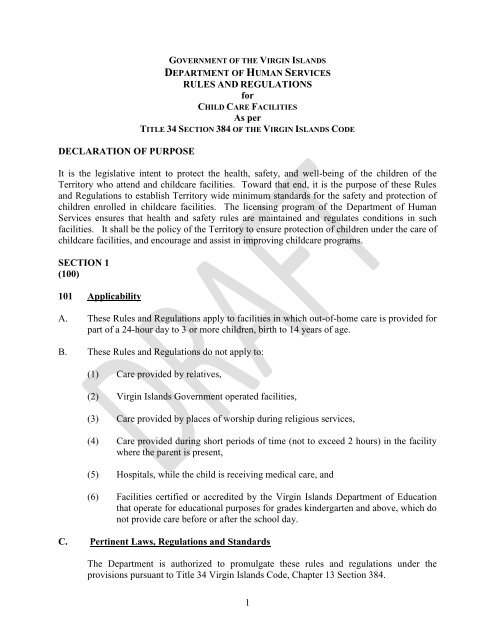 1 RULES AND REGULATIONS for As per DECLARATION OF ...