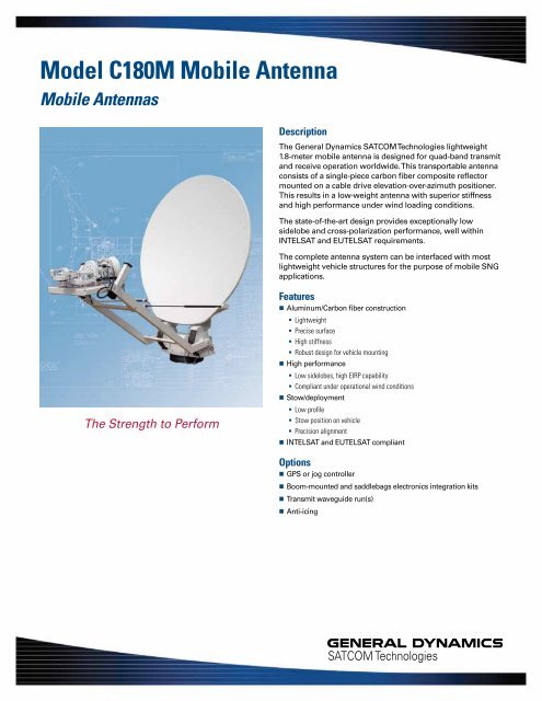 Data Sheet - General Dynamics SATCOM Technologies