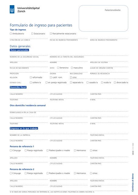 Formulario De Paciente Nuevo Para Imprimir Formulario De Nuevo