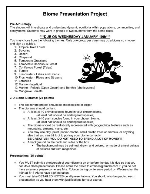 Biome in a Box Project - class with Mrs. Robson@ YAY! Science!