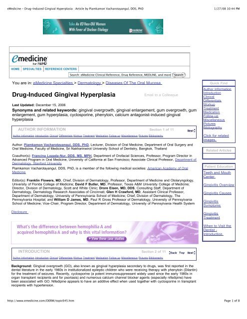 Drug-Induced Gingival Hyperplasia - Surgical-Dentistry.Info