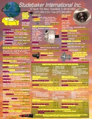 Engine Identification Charts - from Studebaker International