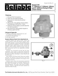 Models B & BX Deluge Valves - Reliable Automatic Sprinkler Co.