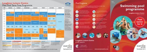 and Teaching Pool Swim Program - Everyone Active
