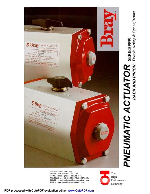 Bray Series 90-91 Pneumatic Actuator - Pushkarnasales.com