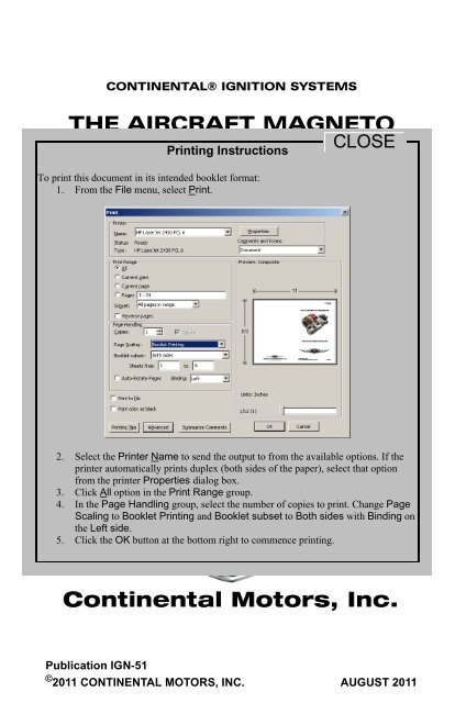 The Aircraft Magneto - Teledyne Continental Motors