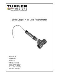 TD-700 Laboratory Fluorometer Operating Manual - Turner Designs