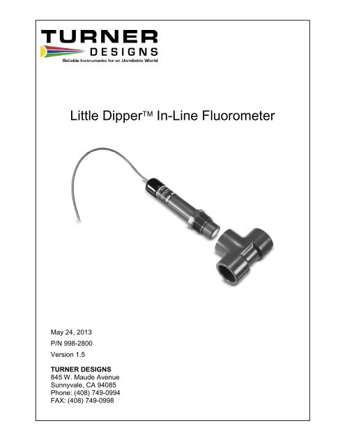 Little Dipper™ In-Line Fluorometer - Turner Designs