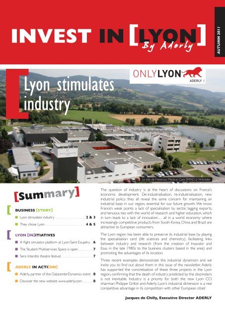 Lyon stimulates industry - Aderly