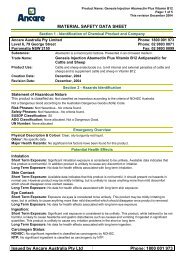 GENESIS XTRA DRENCH - Fact Sheet - Ancare