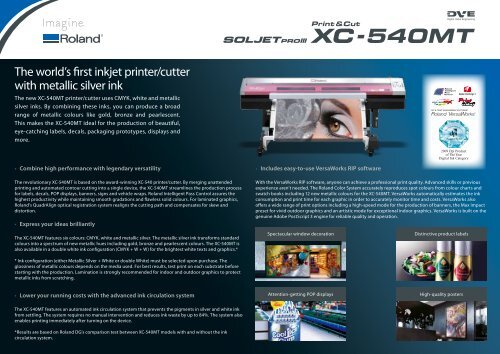 The world's first inkjet printer/cutter with metallic silver ink ...