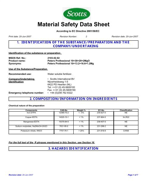 Material Safety Data Sheet - Green-tech