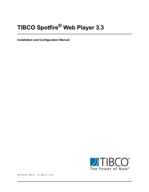 TIBCO Spotfire Web Player 3.3 - TIBCO Product Documentation