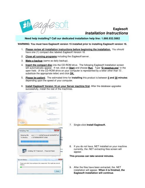 Eaglesoft Version 16 Installation Instructions - FAQ