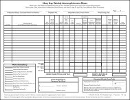 MARY KAY WEEKLY ACCOMPLISHMENT SHEET - Audrey Doller