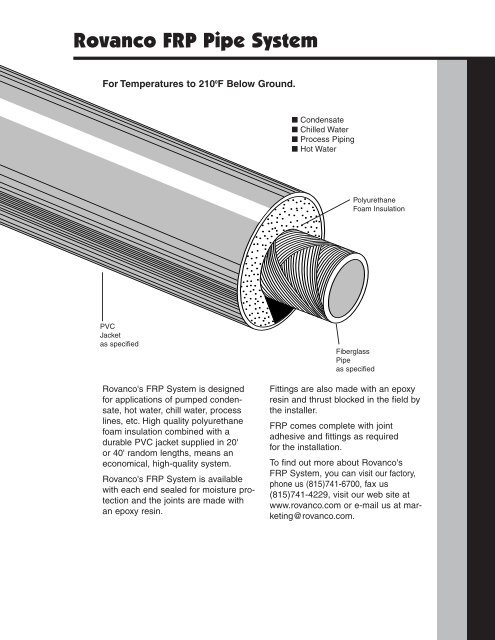 Rovanco FRP Pipe System - Rovanco Piping Systems