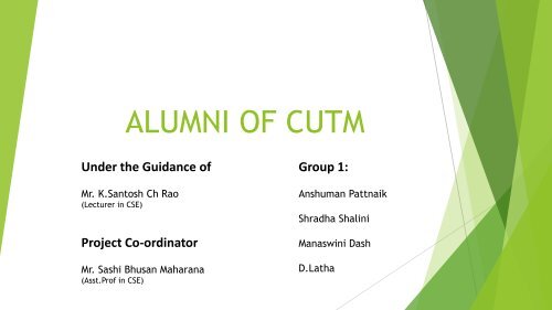 ALUMNI OF CUTM