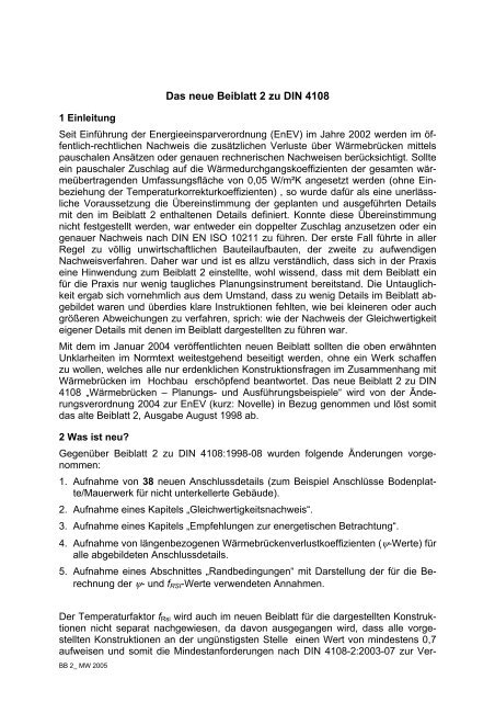 Das neue Beiblatt 2 zu DIN 4108 - Schornsteinfeger Effelsberg