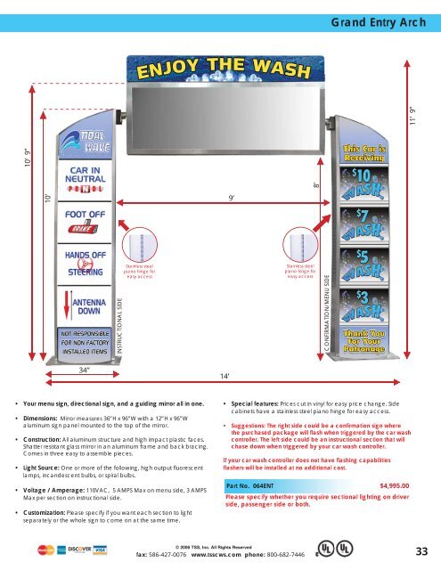 Grand Entry Arch - TSS Car Wash Signs