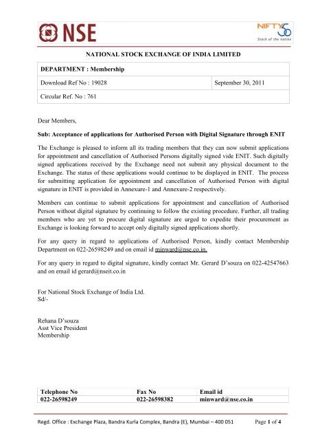 National Stock Exchange Of India Short Form - Infoupdate.org