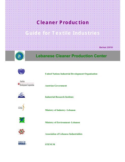 Cleaner Production Guide for Textile Industries - Lebanese Cleaner ...
